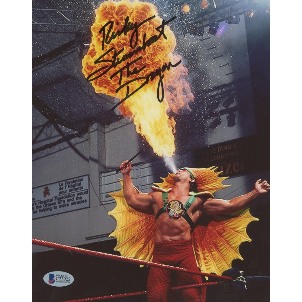 Ricky Steamboat Signed 8x10 Photo Inscribed "The Dragon" (Beckett COA ...