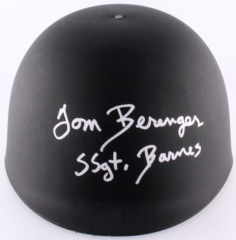 Tom Berenger Signed "Platoon" Vietnam Era Replica Army Helmet Inscribed ...