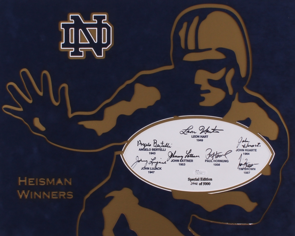 Notre Dame Heisman Winners LE 16x20 Football Panel Display on Foam ...