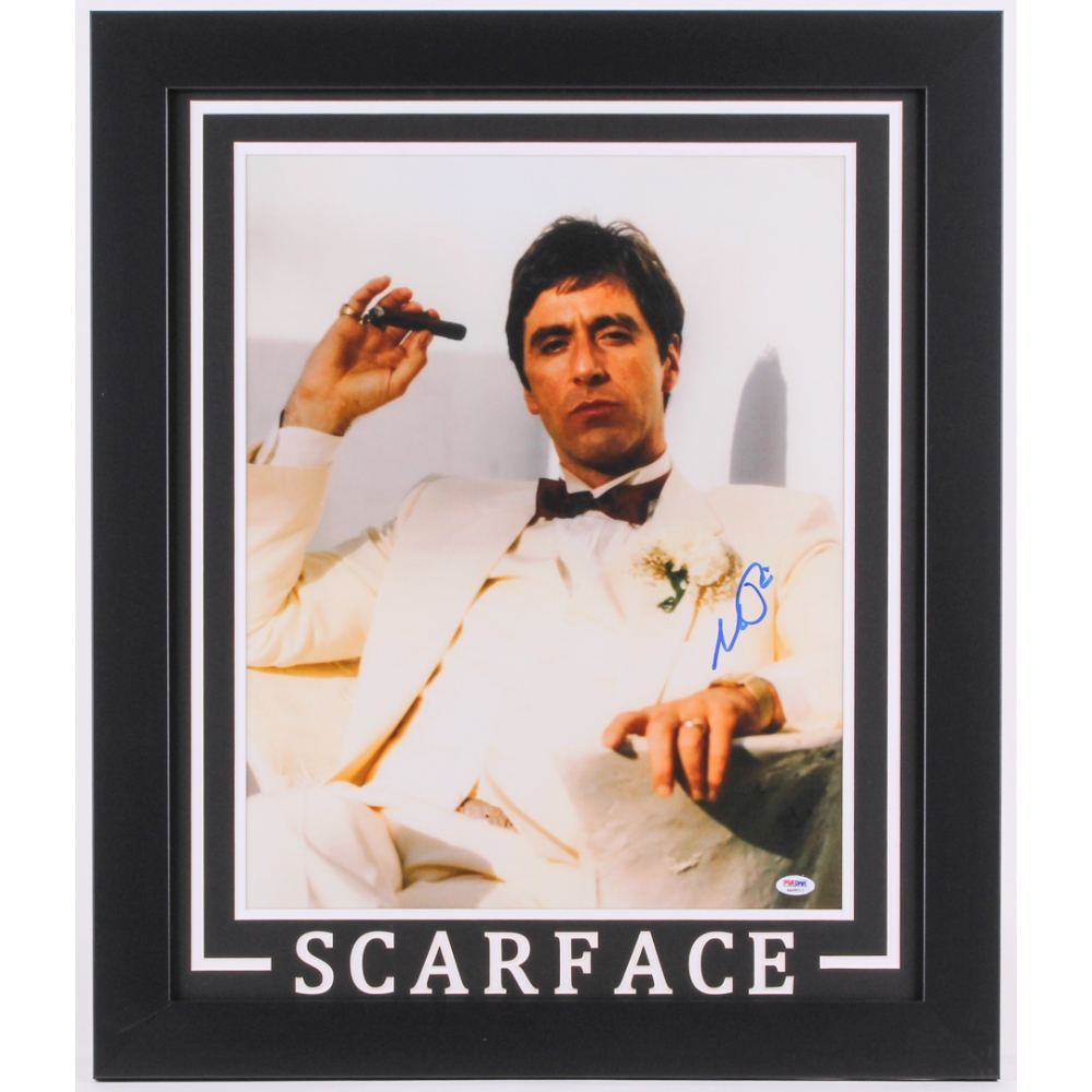 Al Pacino Signed "Scarface" 23.5x27.5 Custom Framed Photo (PSA COA ...