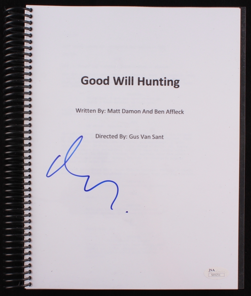 Matt Damon Signed "Good Will Hunting" Full Script (JSA COA) | Pristine ...