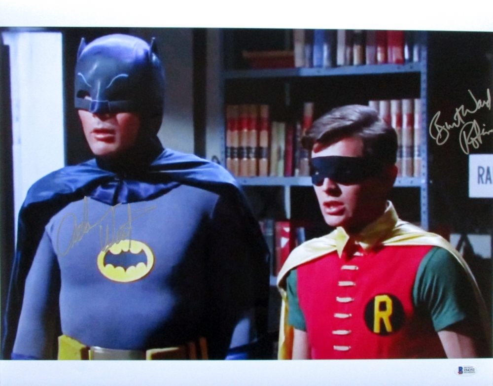 Adam West & Burt Ward Signed "Batman" 16x20 Photo Inscribed "Robin ...