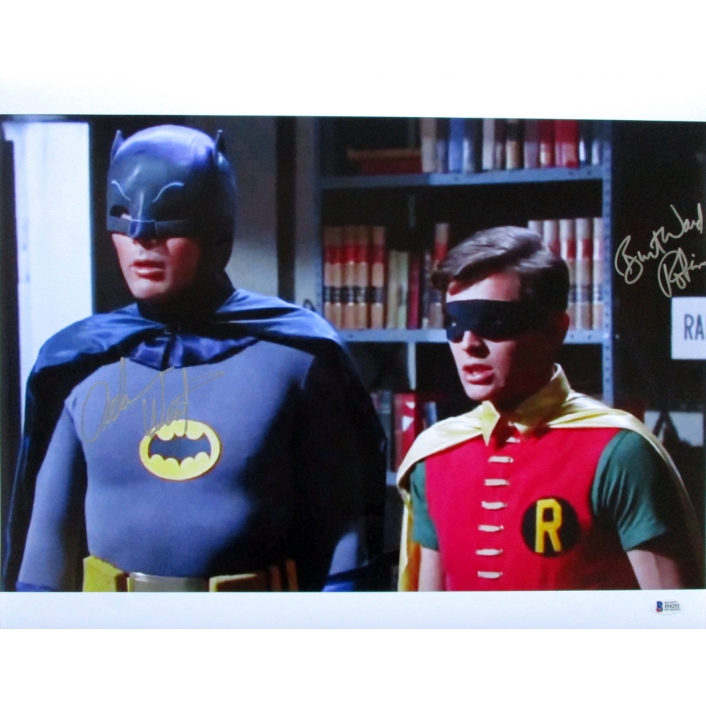 Adam West & Burt Ward Signed "Batman" 16x20 Photo Inscribed "Robin ...