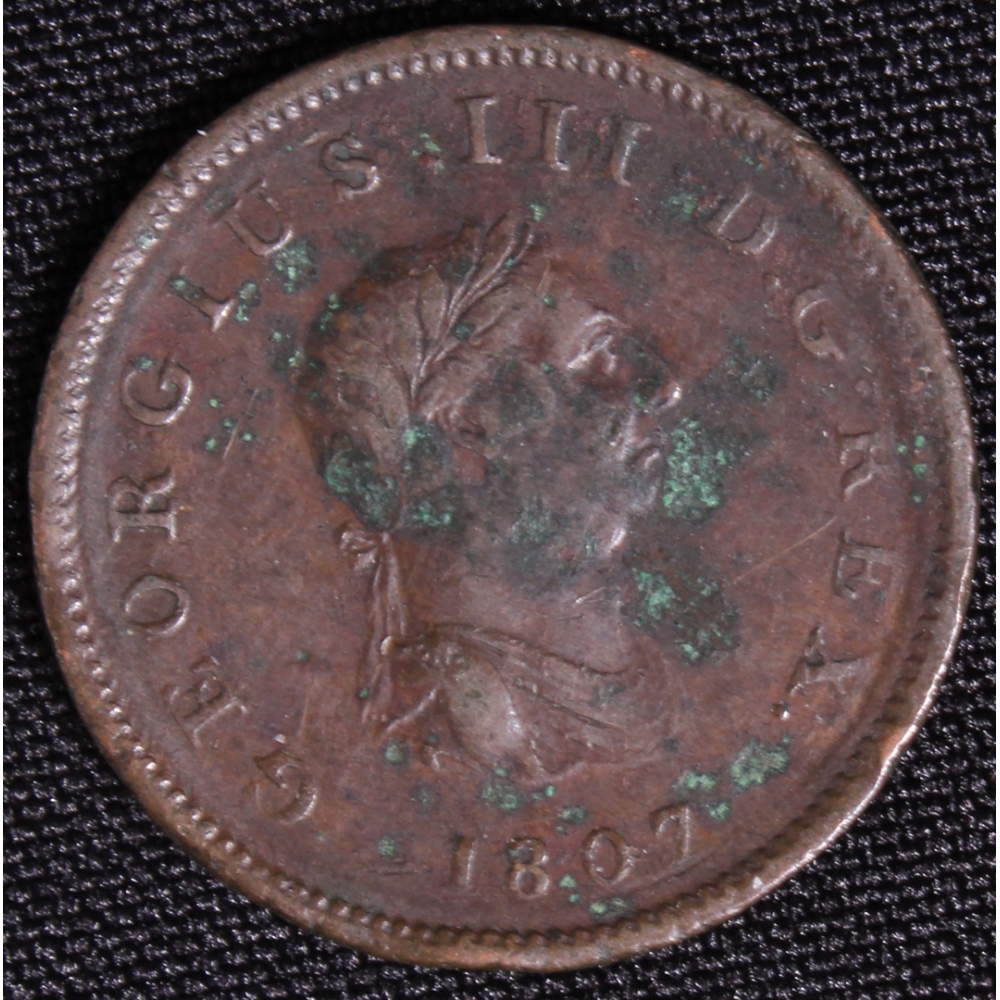 1807 GEORGIUS III REX. Colonial Half-Penny | Pristine Auction