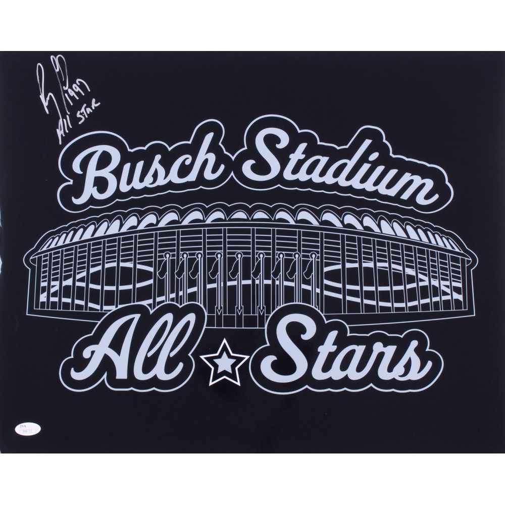 Ray Lankford Signed Busch Stadium All-Stars 16x20 Photo Inscribed "1997 ...