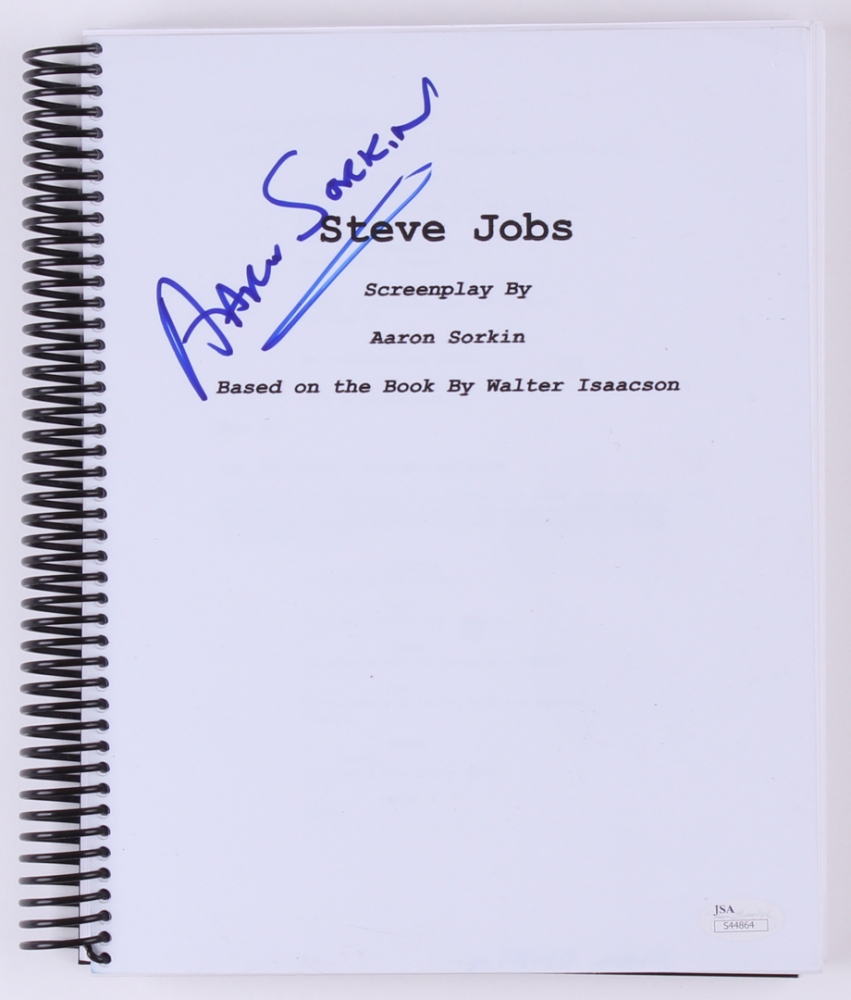 Aaron Sorkin Signed "Steve Jobs" Full Script (JSA Hologram) | Pristine ...