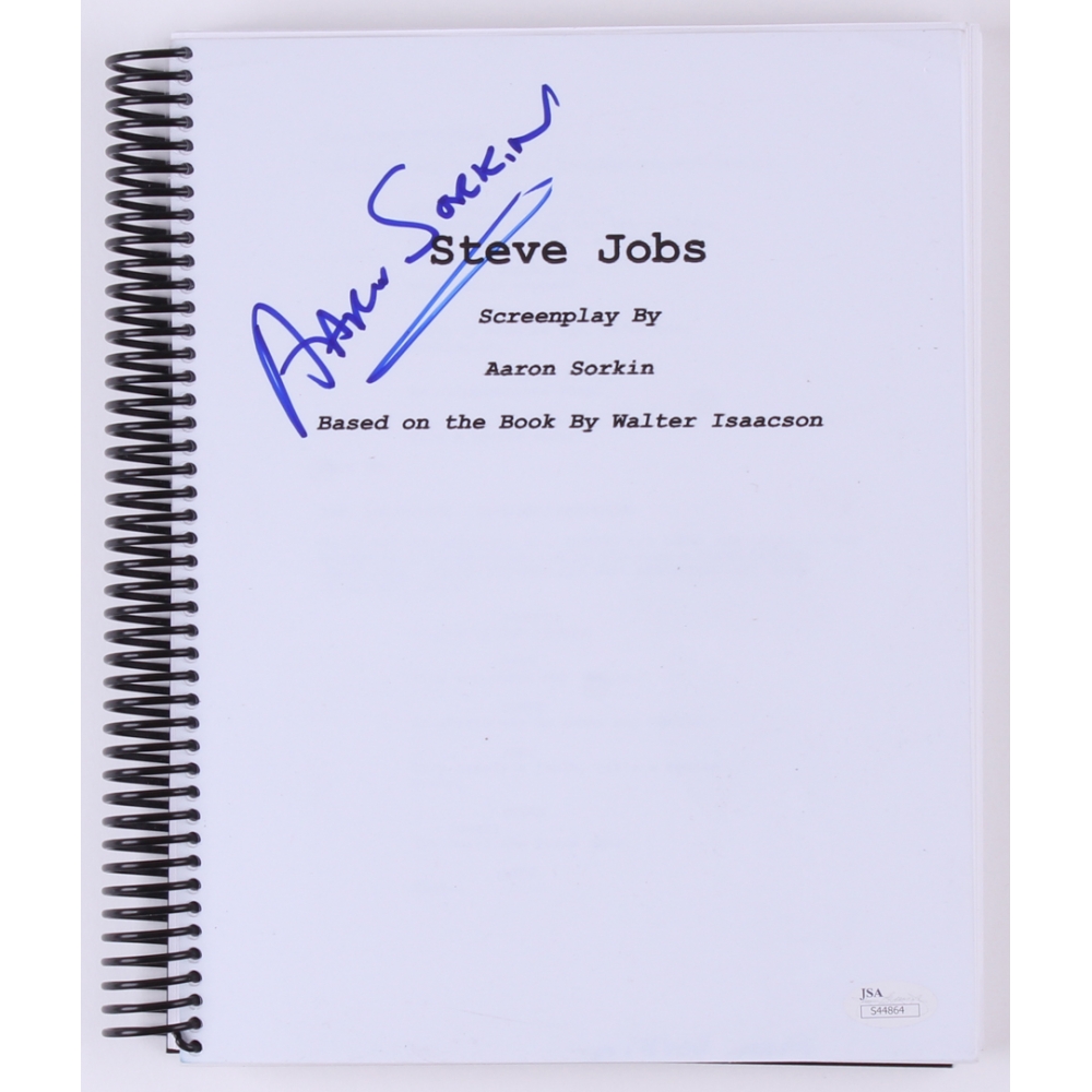 Aaron Sorkin Signed "Steve Jobs" Full Script (JSA Hologram) | Pristine ...