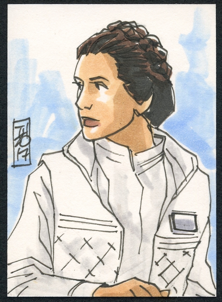 Tom Hodges - Princess Leia "Star Wars" Sketch Card (1/1 Original Art ...