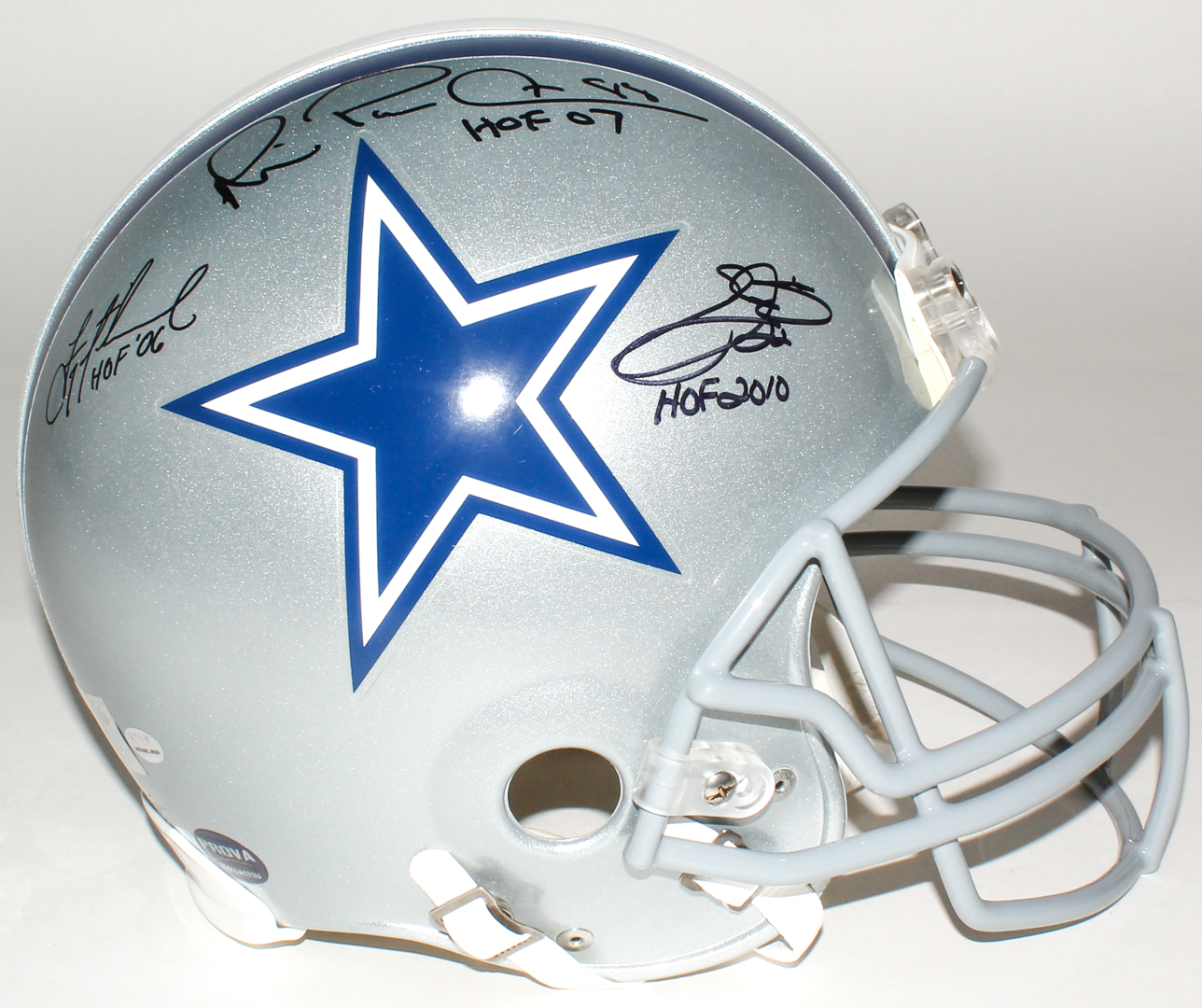 Emmitt Smith, Troy Aikman & Michael Irvin Signed Cowboys Full-Size Authentic On-Field Helmet ...