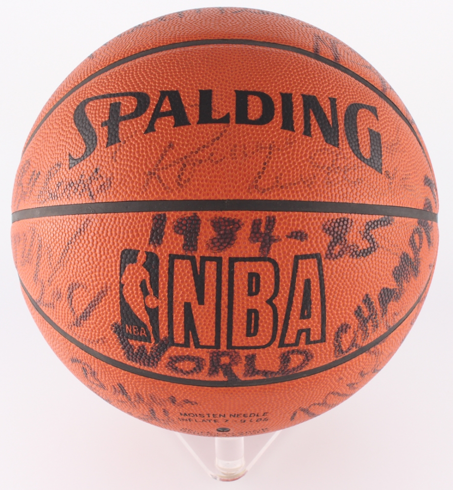 1984-85 NBA Champions Lakers Team-Signed by (14) with Magic Johnson ...