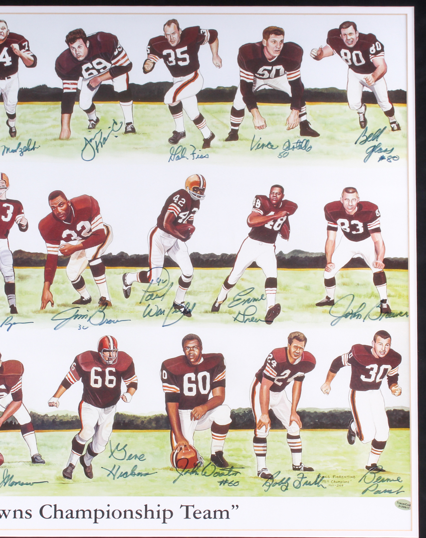 "Cleveland Browns 1964 Championship Team" 38.5x28.5 Custom Framed ...