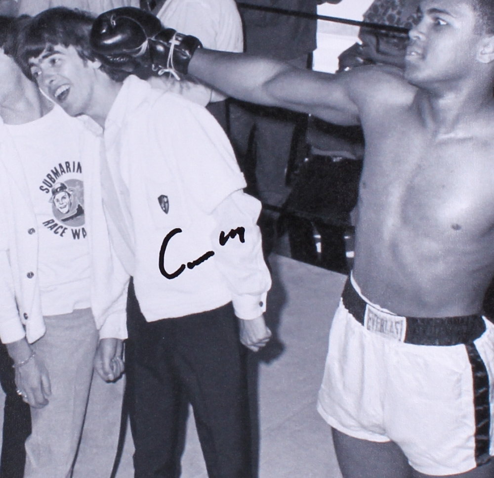 Cassius Clay "Muhammad Ali" Signed 21.5x25.75 Photo on Canvas with The ...