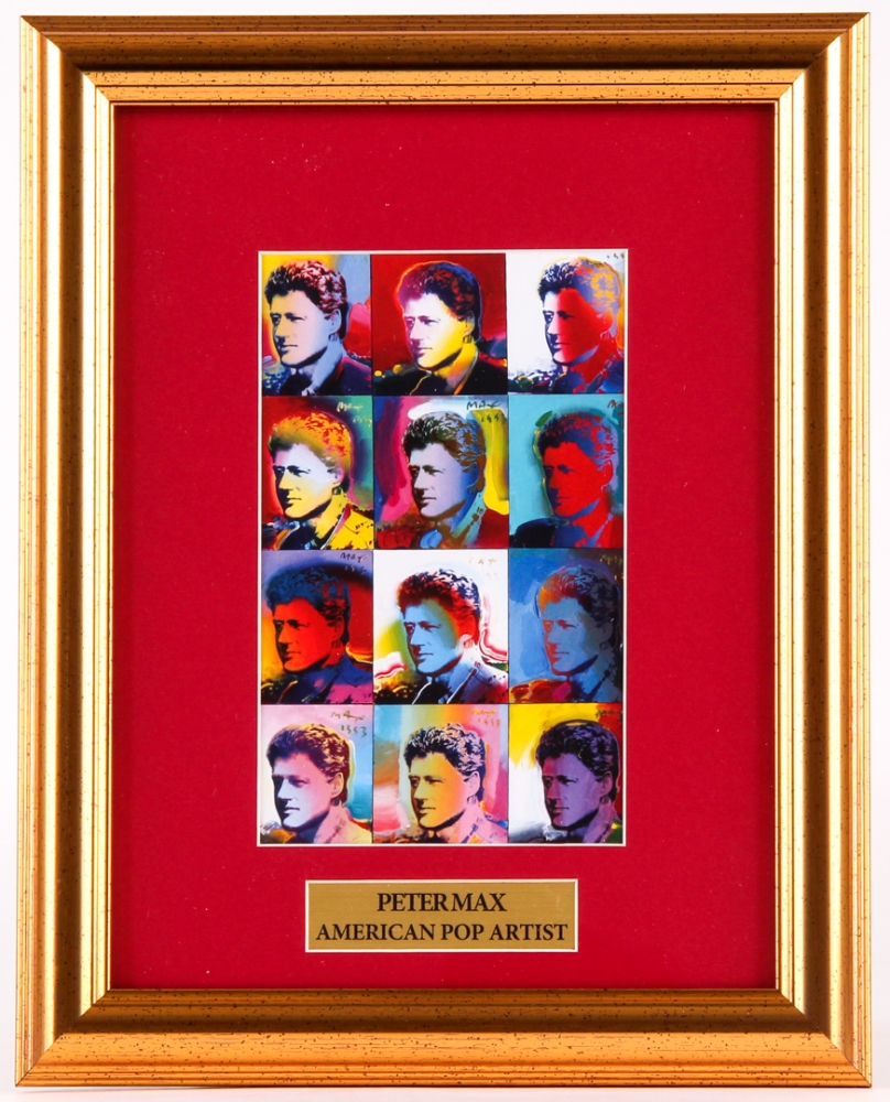 Peter Max "Bill Clinton" 11.25x14.25 Custom Framed Print Display ...