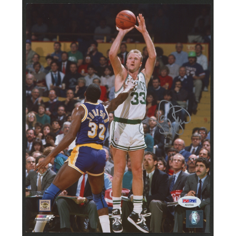 Larry Bird Signed Celtics 8x10 Photo (PSA COA) | Pristine Auction
