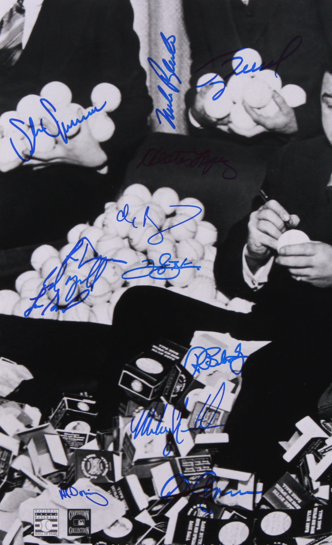 Babe Ruth Yankees 16x20 Photo Signed by (42) With Bert Campaneris ...