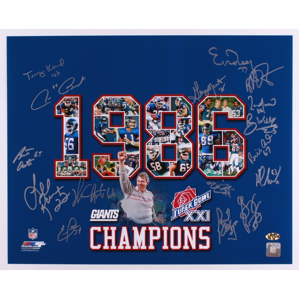 1986 Giants World Series Champions 16x20 Photo Team Signed by (16) with ...