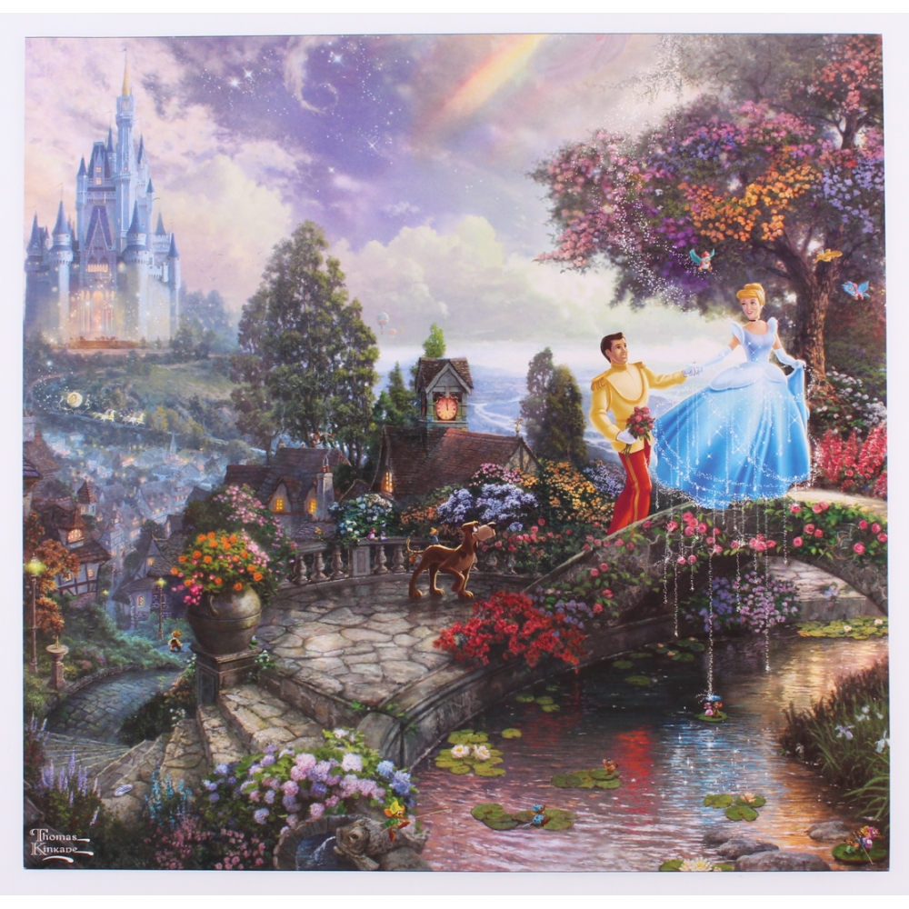 Thomas Kinkade Walt Disney "The Princess and the Frog" 11.5x11.75 Print ...