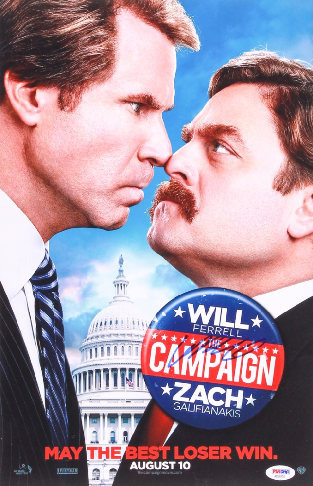 Will Ferrell Signed "The Campaign" 11x17 Movie Poster Photo (PSA COA ...