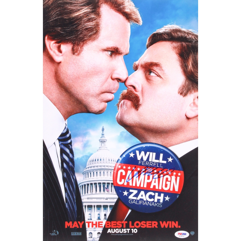 Will Ferrell Signed "The Campaign" 11x17 Movie Poster Photo (PSA COA ...