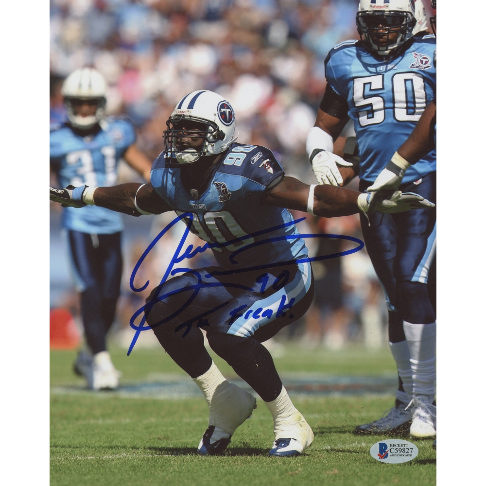 Jevon Kearse Signed Titans 8x10 Photo Inscribed "The Freak" (Beckett ...