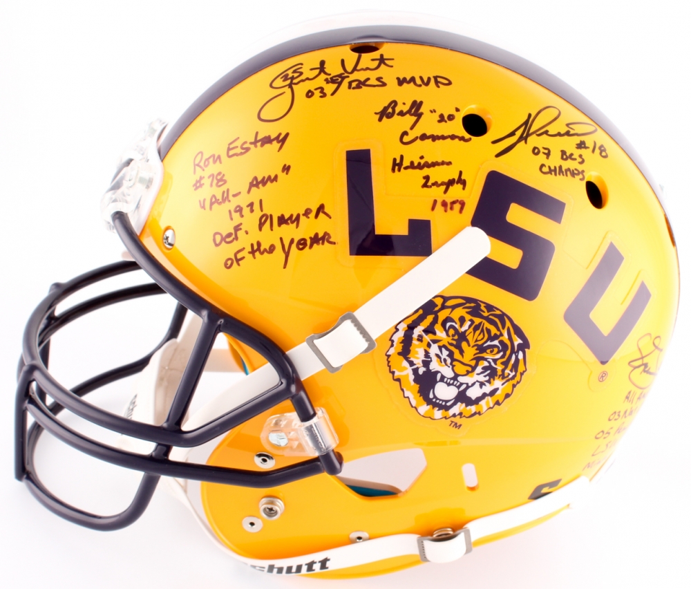 LSU Tigers Full-Size Helmet Signed by (10) with Bill Cannon, Alley ...