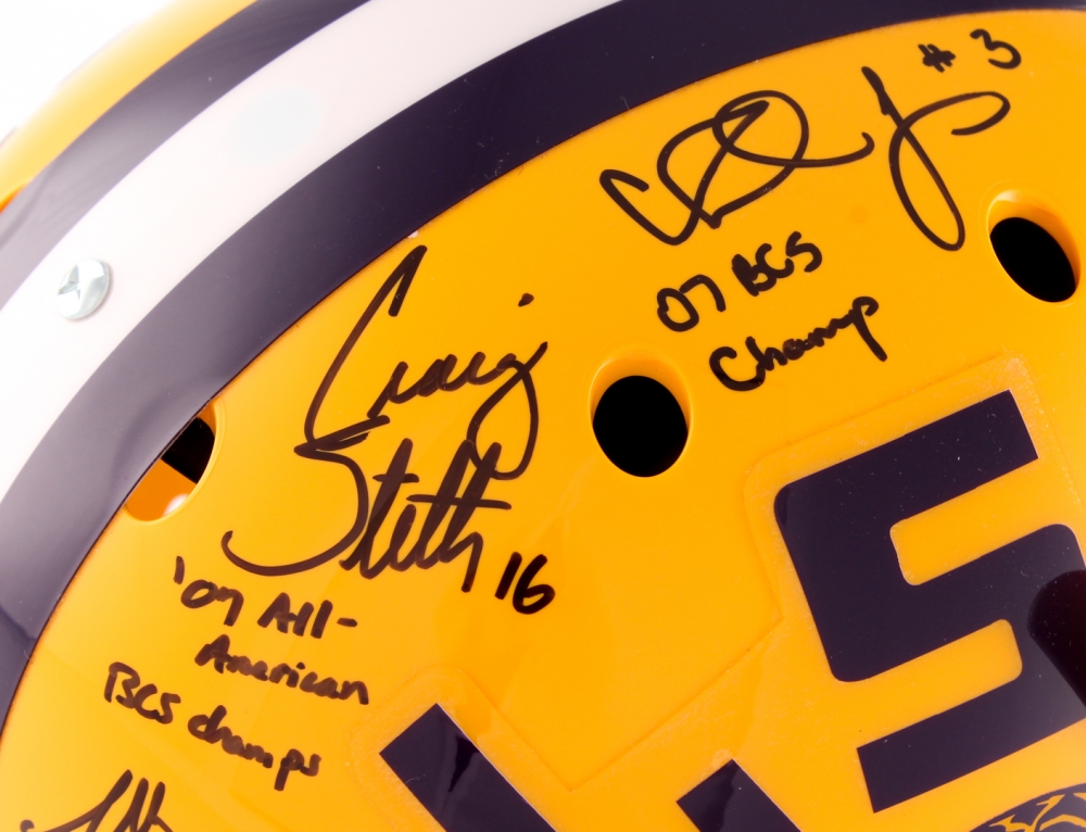LSU Tigers Full-Size Helmet Signed by (10) with Bill Cannon, Alley ...
