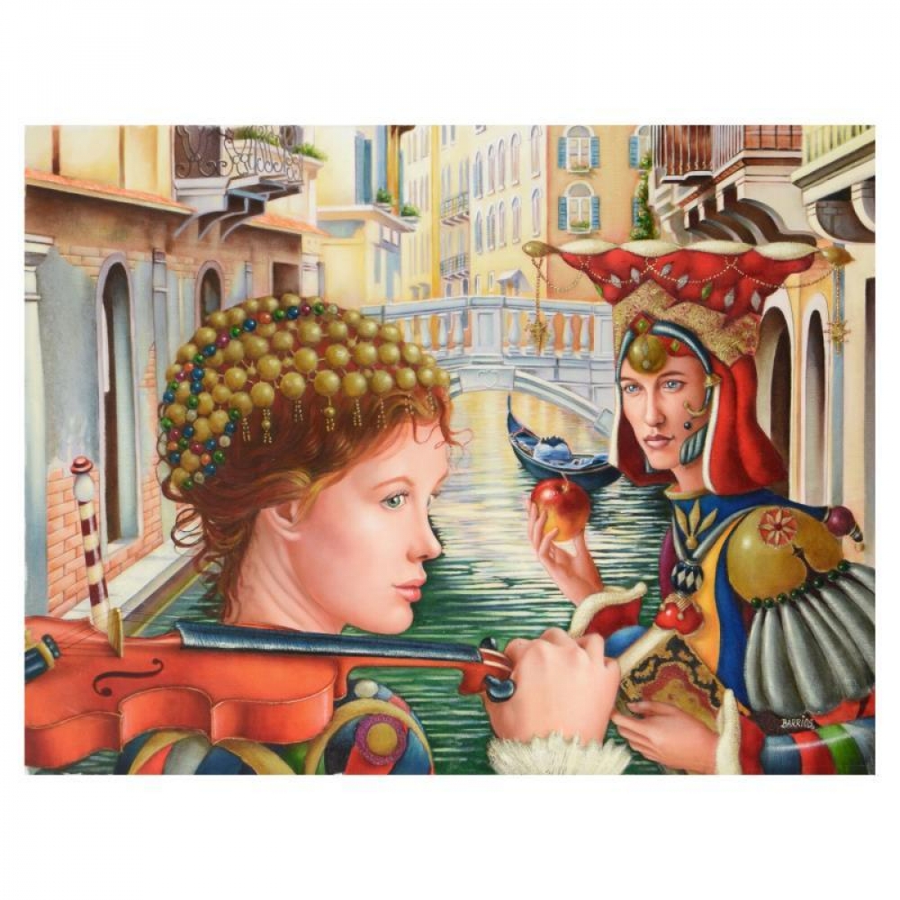 Edgar Barrios Signed "Adomeit's Temptation" 30x40 Original Oil Painting ...