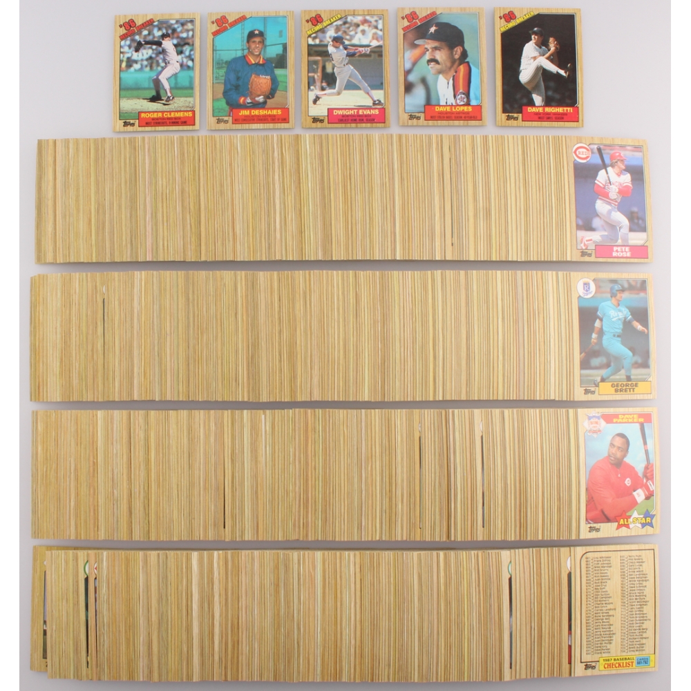 1987 Topps Complete Set Of (792) Baseball Cards With #320 Barry Bonds 