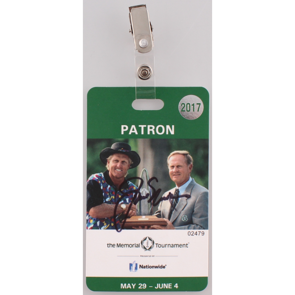 Jack Nicklaus Signed 2017 Memorial Tournament Patron Golf Ticket Badge ...