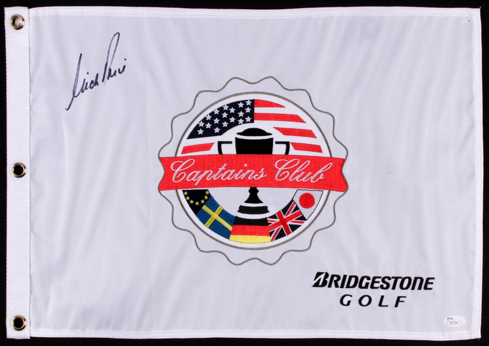 Nick Price Signed "Captains Club" Bridgestone Golf 14x20 Flag (JSA COA ...