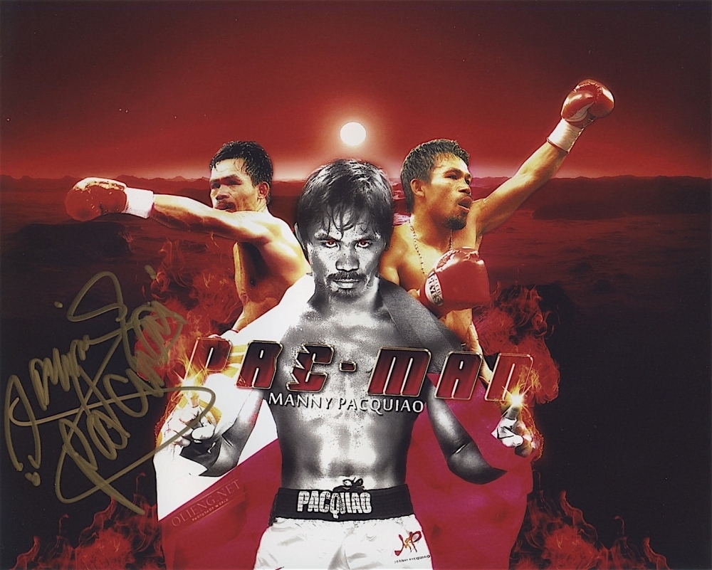 Manny Pacquiao Signed 8x10 Photo Inscribed "Pacman" (Pacquiao COA ...