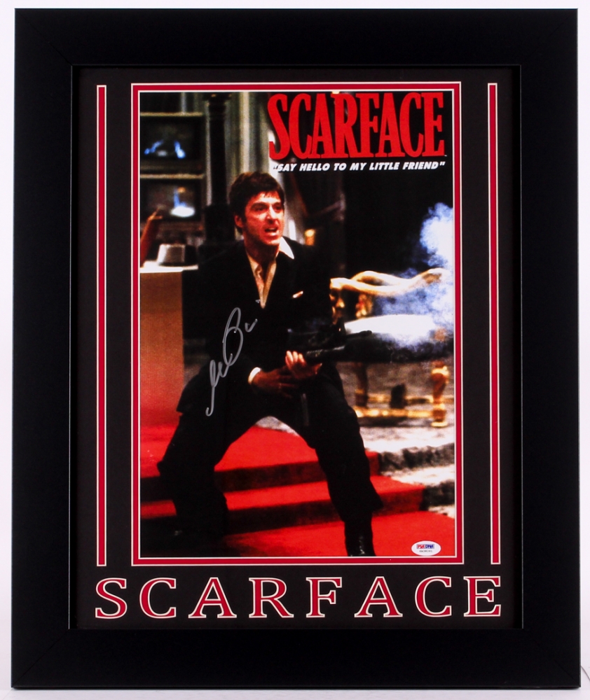 Al Pacino Signed "Scarface" 19.5x23.5 Custom Framed Poster Print (PSA ...