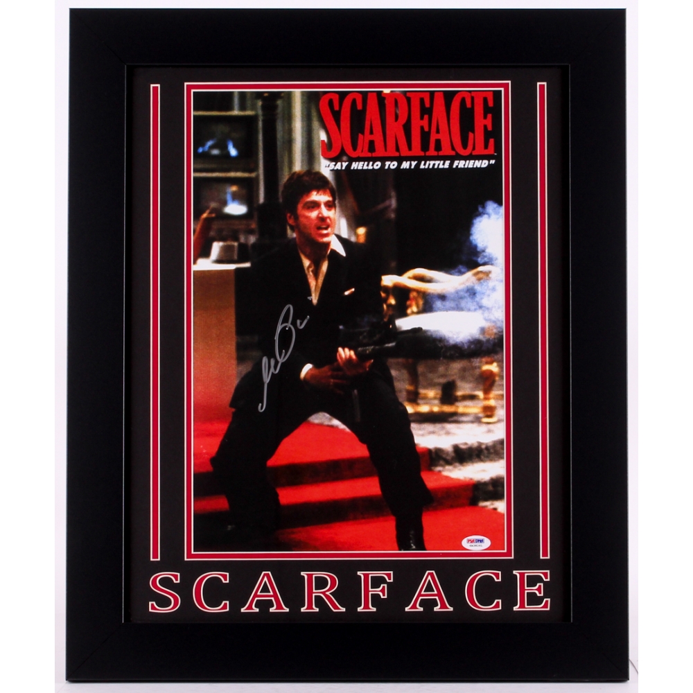 Al Pacino Signed "Scarface" 19.5x23.5 Custom Framed Poster Print (PSA ...