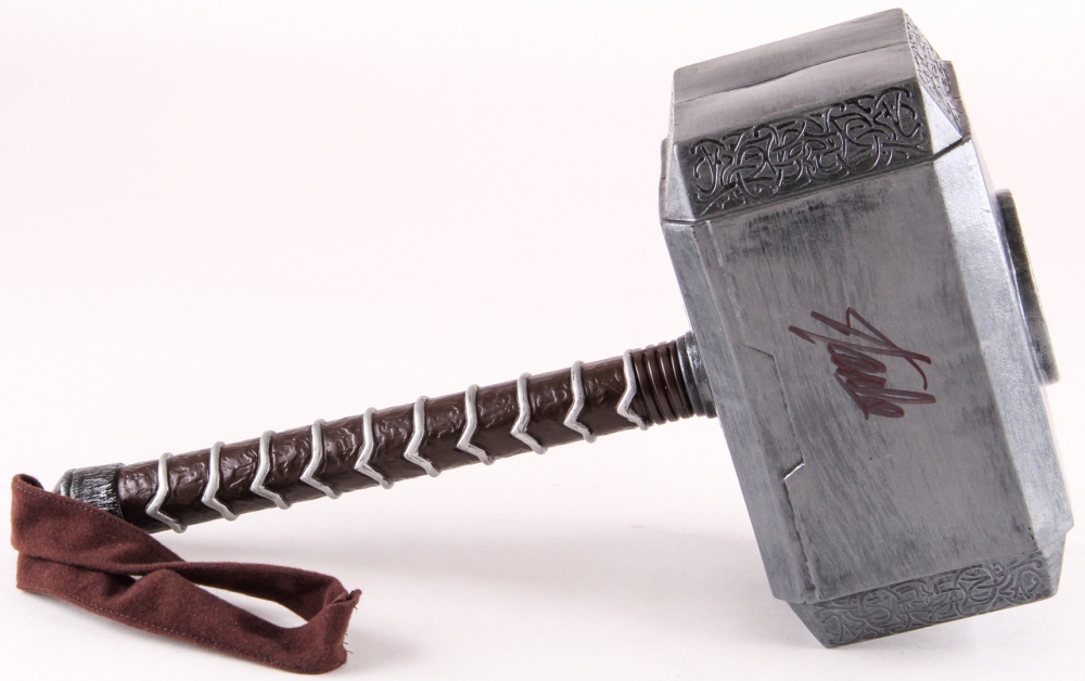 Stan Lee Signed Thor Hammer Movie Prop Replica (Lee Hologram ...