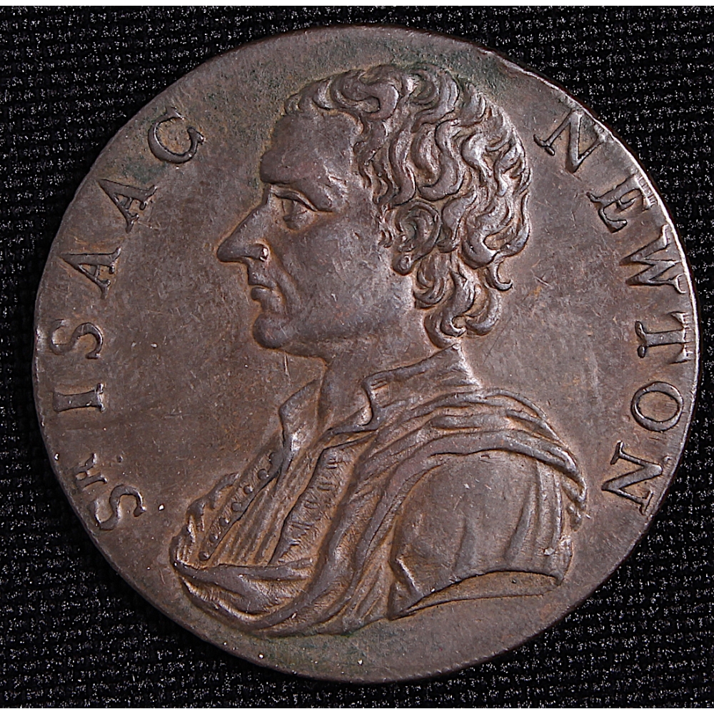 1793 Sir Isaac Newton Half-Penny Colonial Trade Token | Pristine Auction