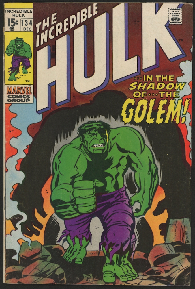 Vintage 1970 "The Incredible Hulk" Issue #134 Marvel Comic Book ...