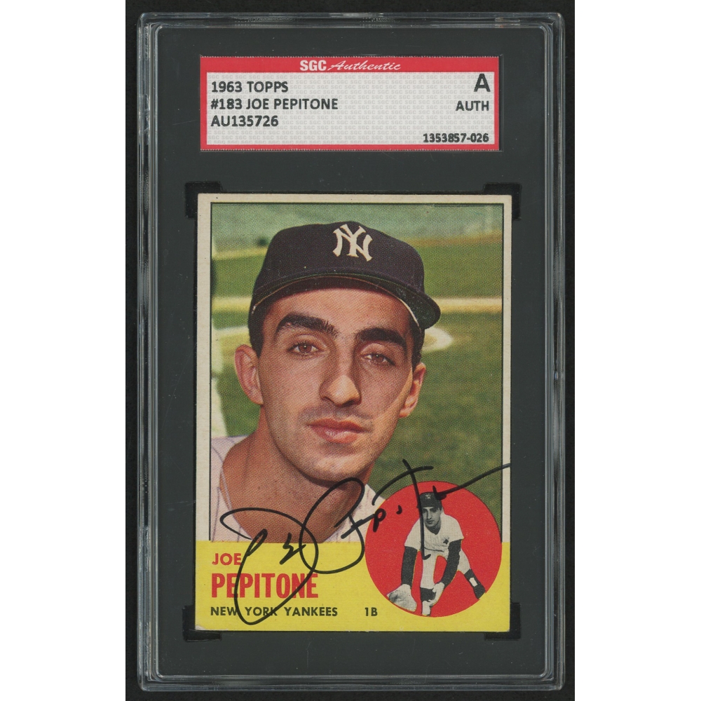 Joe Pepitone Signed 1963 Topps #183 (SGC Encapsulated) | Pristine Auction