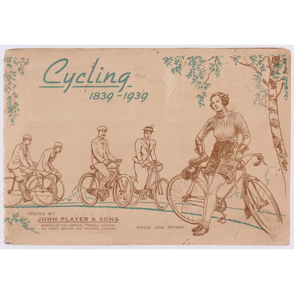 1939 Player's "Cycling 1839-1939" Complete Set of (50) Cigarette Cards ...