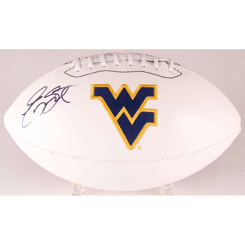 Geno Smith Signed West Virginia Mountaineers Logo Football (PSA ...