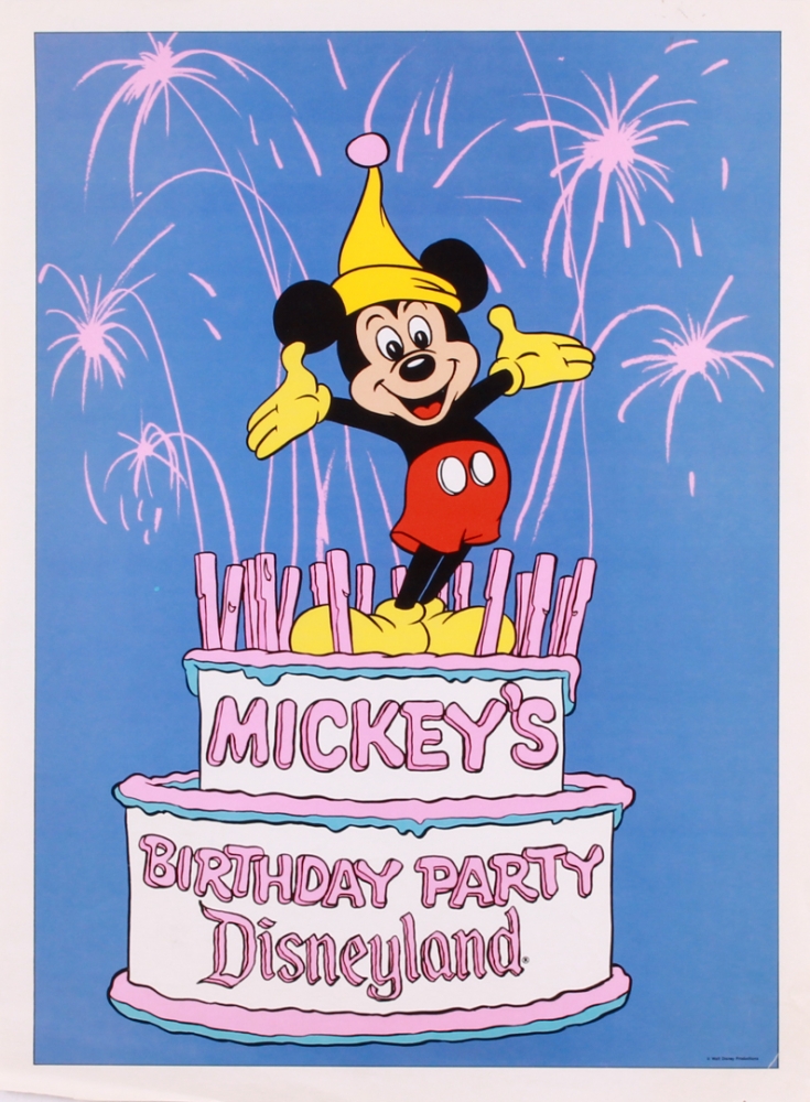 Walt Disney 11x18.5 "Mickey's Birthday Party" Poster | Pristine Auction