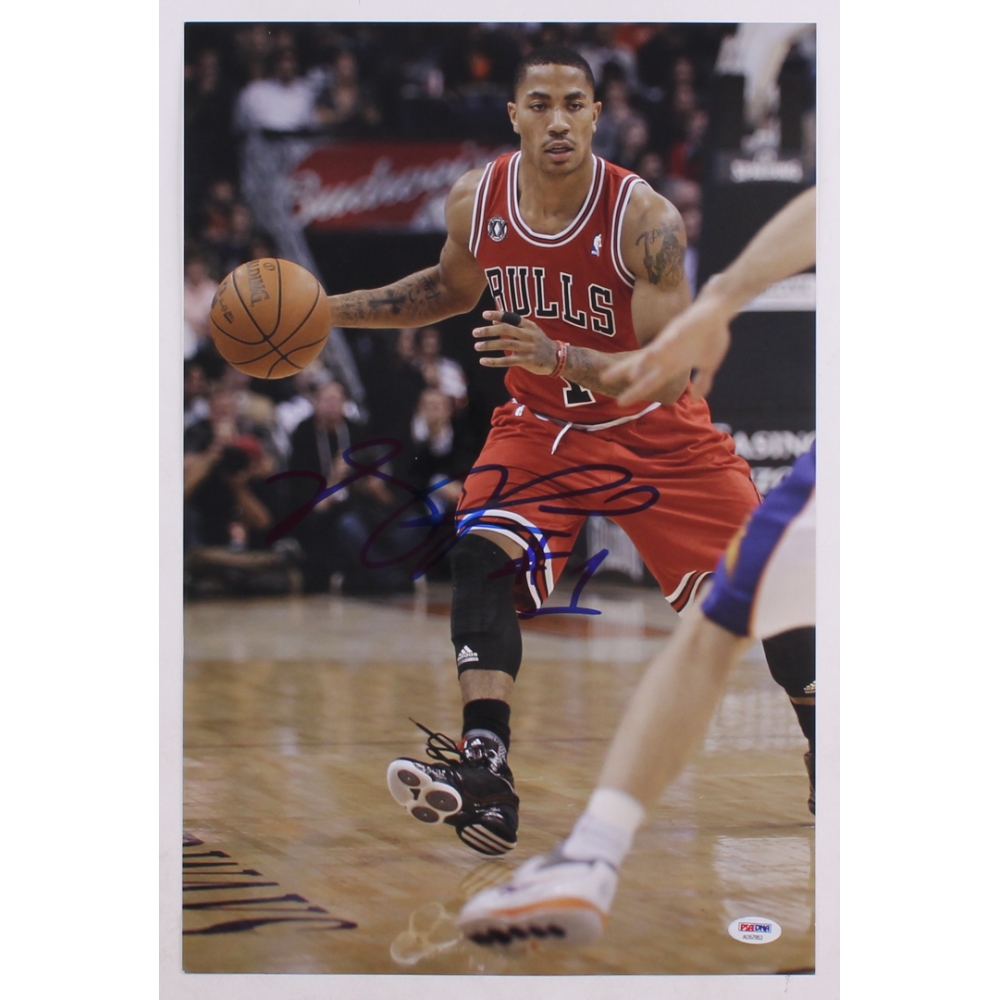 Derrick Rose Signed Bulls 12x18 Photo (PSA COA) | Pristine Auction