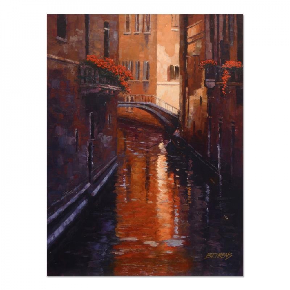 Howard Behrens Signed "Evening Shadows (Venice)" Hand Embellished ...