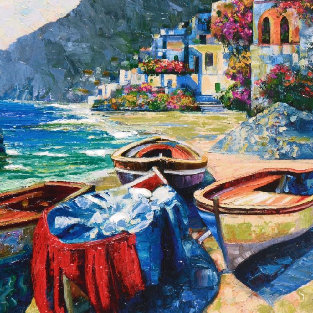Howard Behrens Signed "Memories of Capri" Hand Embellished Limited ...