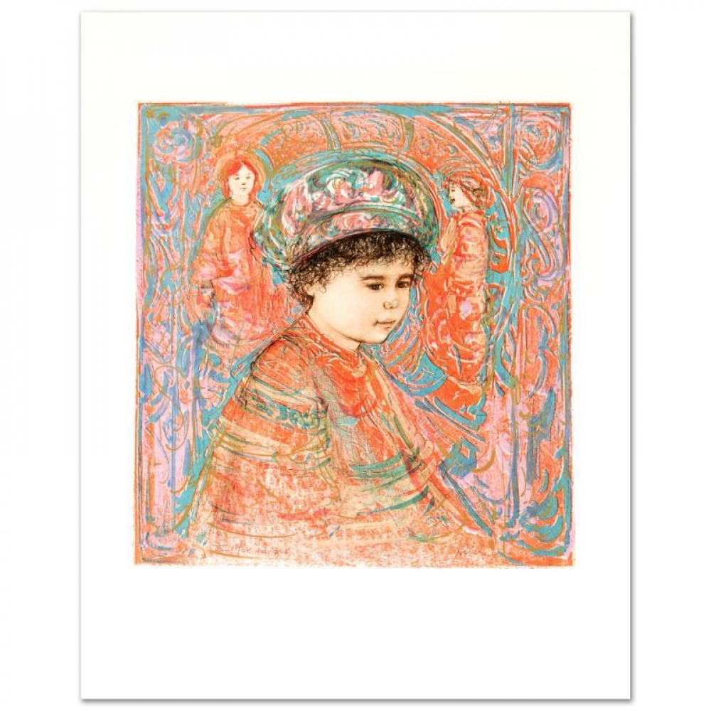 Edna Hibel Signed "Boy with Turban" Limited Edition 18x22 Lithograph ...