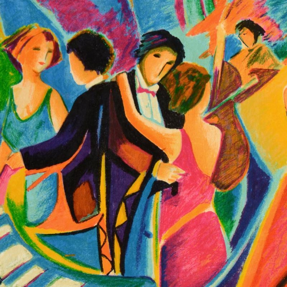 Philip Maxwell Signed "The Tango Club" Limited Edition 20x30 Serigraph ...