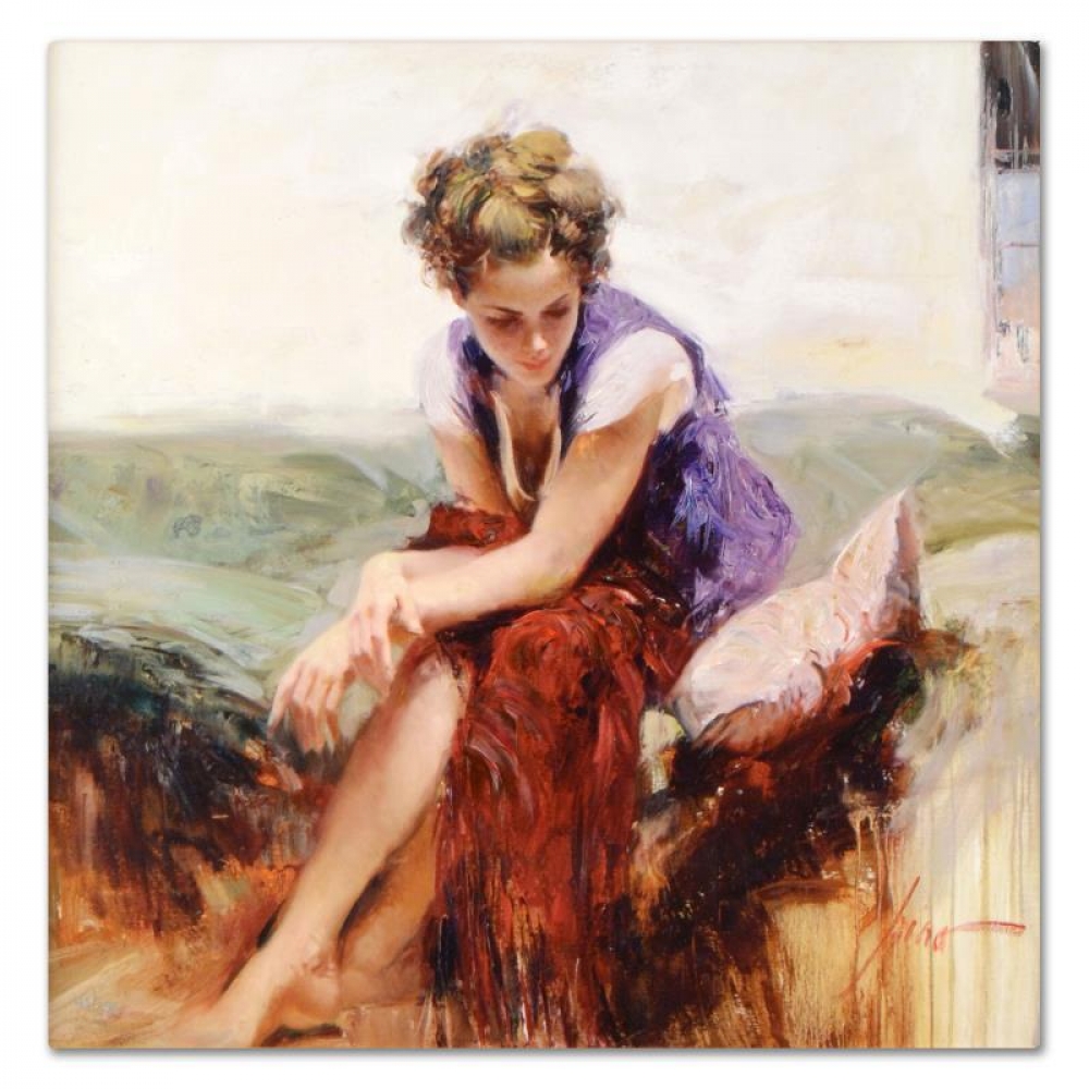 Pino Signed "Francesca" Artist Embellished Limited Edition 20x20 Giclee ...
