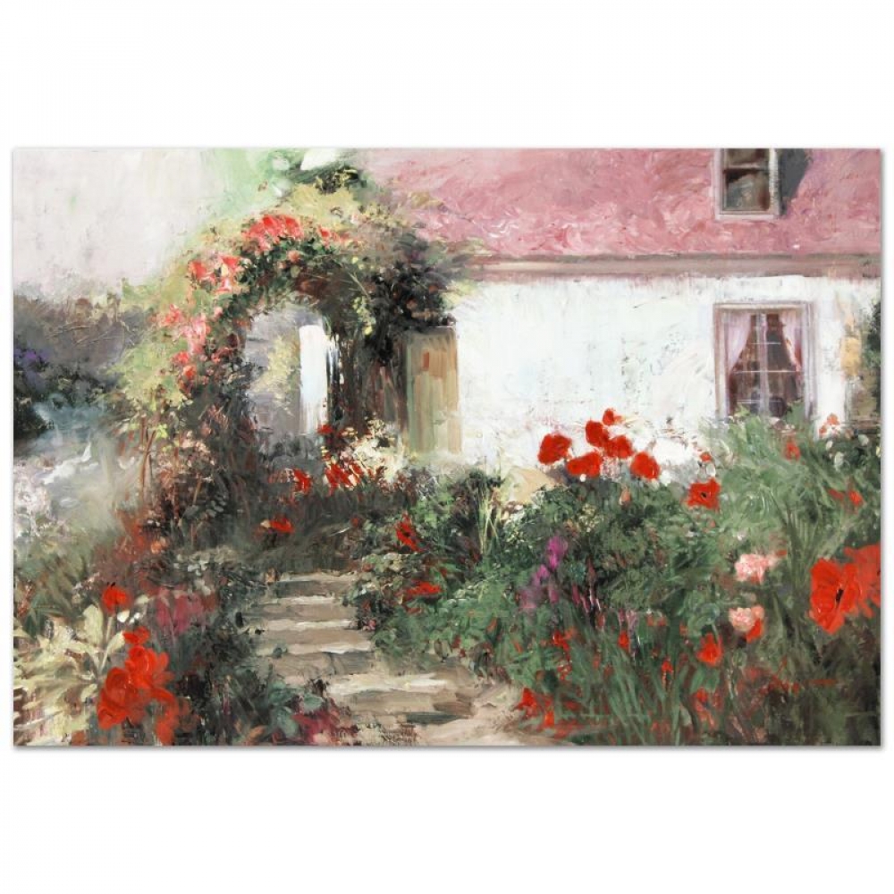 Pino Signed "Colorful Archway" Artist Embellished Limited Edition 38x26 ...