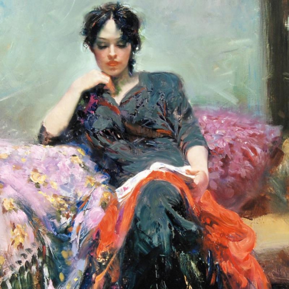 Pino Signed "Her Favorite Book" Artist Embellished Limited Edition ...