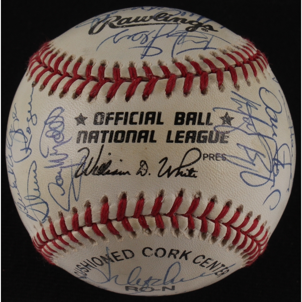 Old Timers Game ONL Baseball Signed by (24) with Mike Schmidt, Al ...