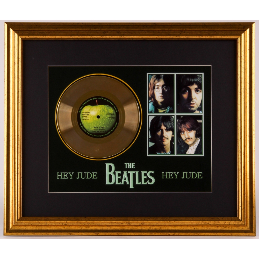 Beatles "Hey Jude" 17.75x20.75 Custom Framed Vinyl Album | Pristine Auction
